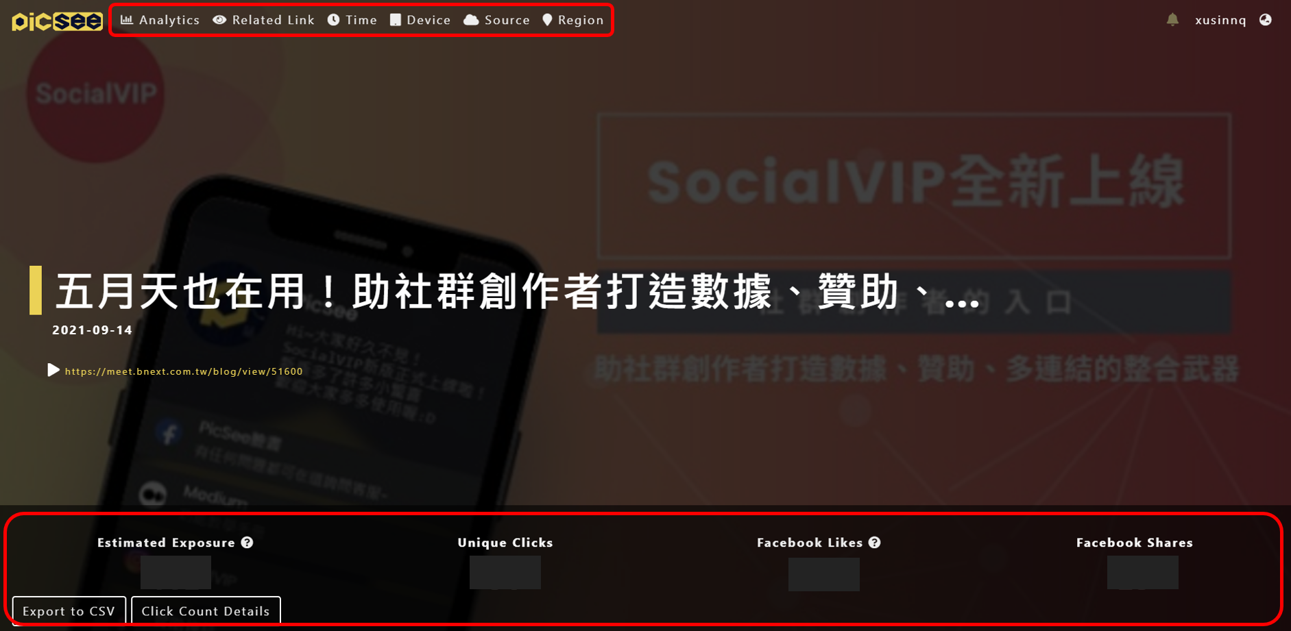 Link performance analytics | PicSee help center